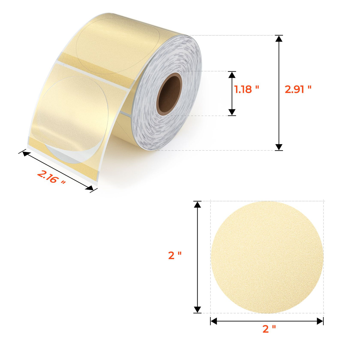 MUNBYN® Gold Transparent Glitter Thermal Labels | MUNBYN AU